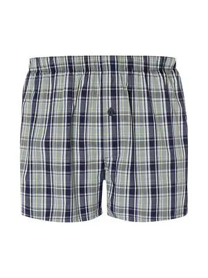 Hanro Fancy Woven Boxers Green Check