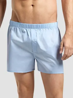 Hanro Fancy Woven Boxers - Light Blue