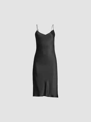 L'Agence Jodie Silk Slip Dress - Black