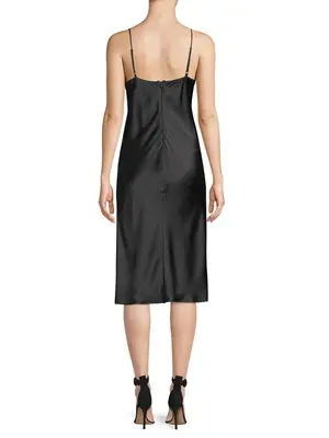 L'Agence Jodie Silk Slip Dress - Black