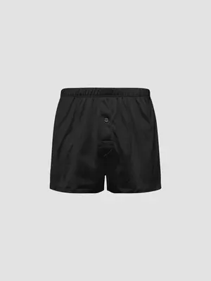 Hanro Cotton Sporty Knit Boxers - Black