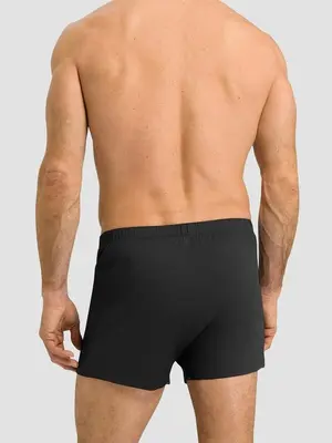 Hanro Cotton Sporty Knit Boxers - Black