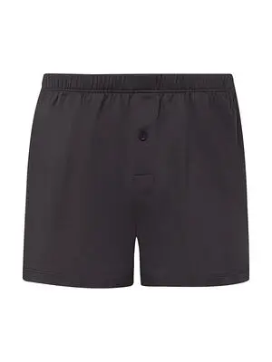 Hanro Cotton Sporty Knit Boxers Dark Shale