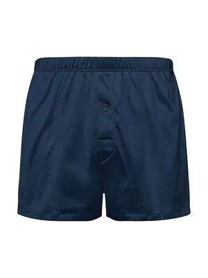 Hanro Cotton Sporty Knit Boxers Midnight Sky