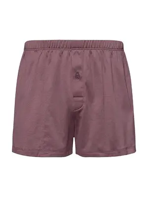 Hanro Cotton Sporty Knit Boxers Smokey Plum