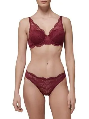 Simone Perele Karma Molded Lace Bra Spinel Red