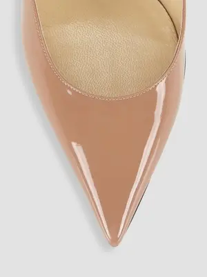 JIMMY CHOO Bing 100mm Embellished Patent Leather Mules - Ballet Pink