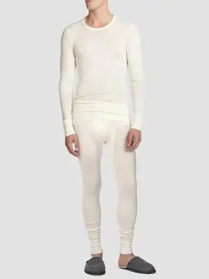Hanro Woolen Silk Longleg - Beige