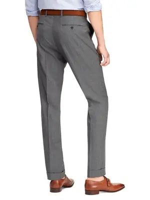 Ralph Lauren Purple Label Greg Flat-front Wool Pants - Grey
