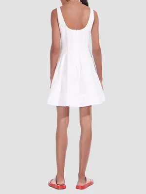 Staud Wells Mini Dress - White