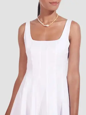 Staud Wells Mini Dress - White