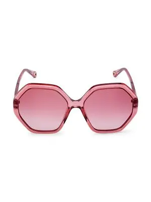 Chloé 58mm Geometric Sunglasses Pink