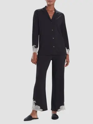 Natori Luxe Shangri La 2-piece Notch Pajama Set