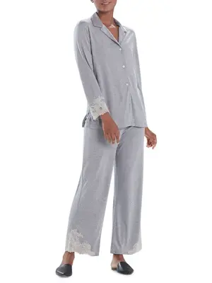 Natori Luxe Shangri La 2-piece Notch Pajama Set