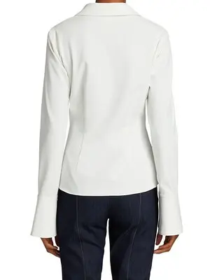Cinq À Sept Mckenna Twist-front Blouse - Ivory