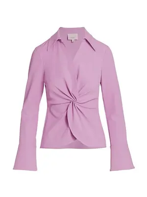 Cinq À Sept Mckenna Twist-front Blouse Violet