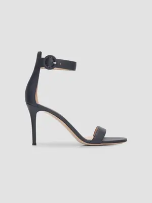GIANVITO ROSSI Portofino Leather Sandals - Denim