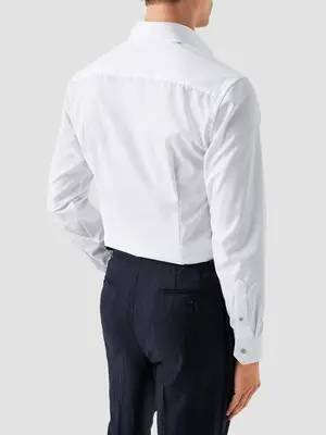 Eton Contemporary-fit Twill Dress Shirt With Grey Details