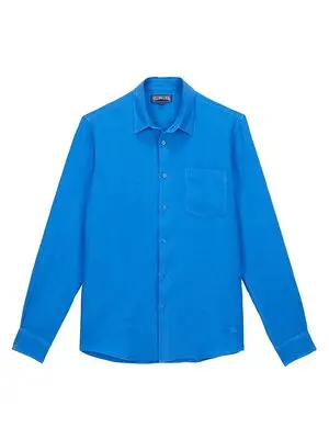 Vilebrequin Long-sleeve Linen Shirt Faience