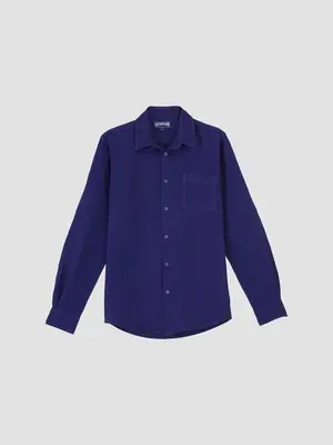 Vilebrequin Long-sleeve Linen Shirt - Midnight