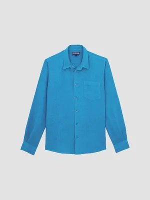 Vilebrequin Long-sleeve Linen Shirt - Paon