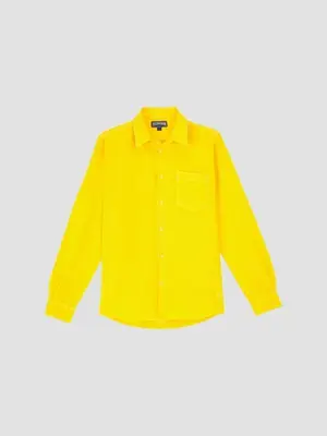 Vilebrequin Long-sleeve Linen Shirt - Yellow