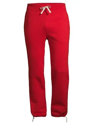 Polo Ralph Lauren Fleece Drawstring Cuff Sweatpants Red