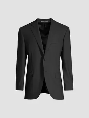 Canali Classic Fit Wool Blazer - Black