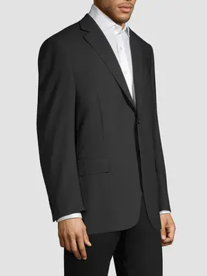 Canali Classic Fit Wool Blazer - Black