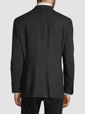 Canali Classic Fit Wool Blazer - Black