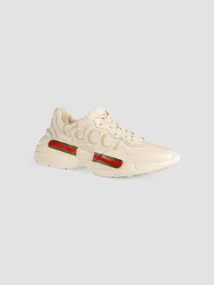 Gucci Gara Logo Leather Sneakers - White