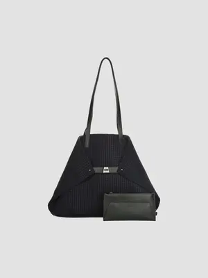 Akris Ai Neoprene Tote - Black