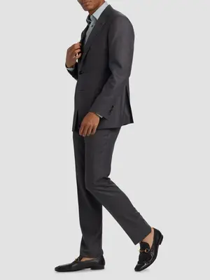 Giorgio Armani Wool Trousers - Stone