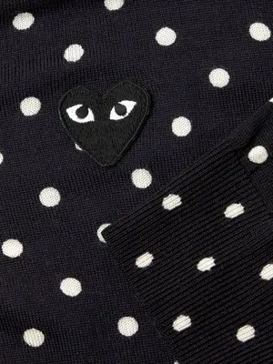 Play Comme Des Garcon Polka Dot Wool Sweater