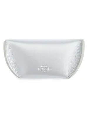 ROYCE NEW YORK Leather Sunglasses Carrying Case Silver