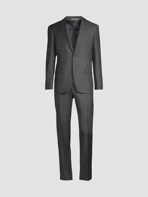 Canali Regular Fit Solid Two-piece Suit - Charcoal