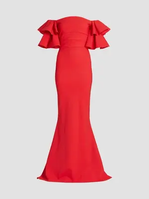 Chiara Boni La Petite Robe Parvati Off-the-shoulder Gown - Passion
