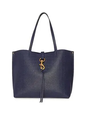Rebecca Minkoff Women's Megan Leather Tote - Black Navy