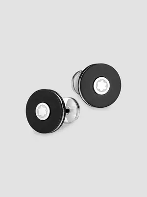 Montblanc Pix Black Cuff Links - Black Silver