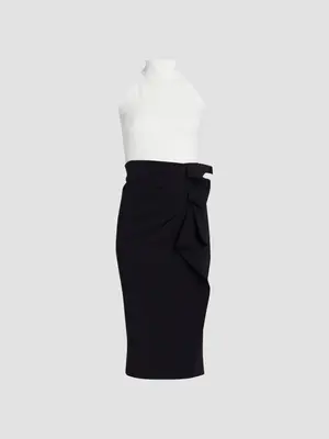 Chiara Boni La Petite Robe Aadiel Bic Halter Dress - White Black