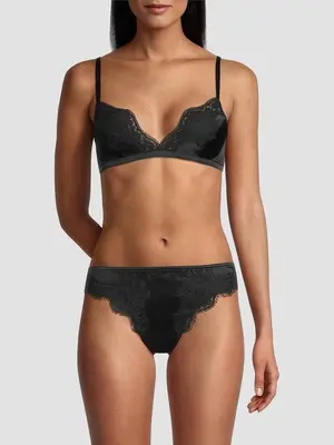 Dolce & Gabbana Silk & Lace Soft Cup Bra