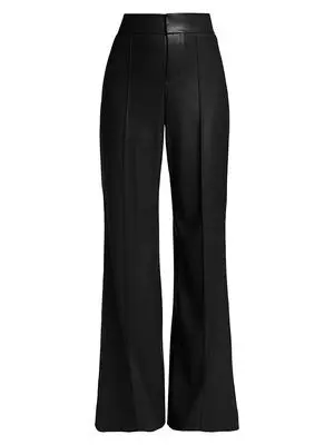 Alice + Olivia Dylan Wide-leg Vegan Leather Pants - Black