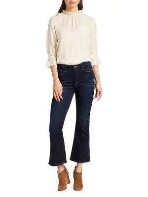 FRAME Le Crop Mid-rise Stretch Boot-cut Jeans