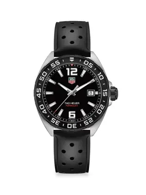 Tag Heuer Formula 1 41mm Stainless Steel & Rubber Strap Quartz Watch - Black