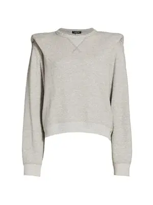 R13 Folded In Shoulder Sweatshirt - Grey