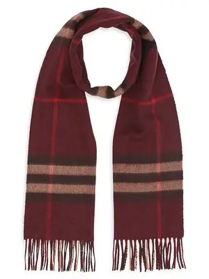 Burberry The Classic Giant Check Cashmere Scarf Burgundy