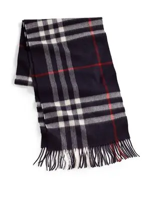 Burberry The Classic Giant Check Cashmere Scarf Dark Navy