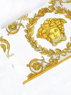 Versace Barocco Wrap Robe - Bianco