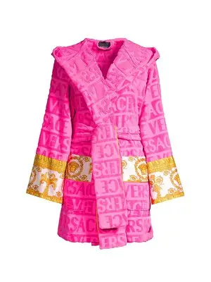 Versace Barocco Wrap Robe Fuchsia