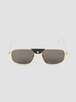 Cartier 60mm Square Browline Sunglasses